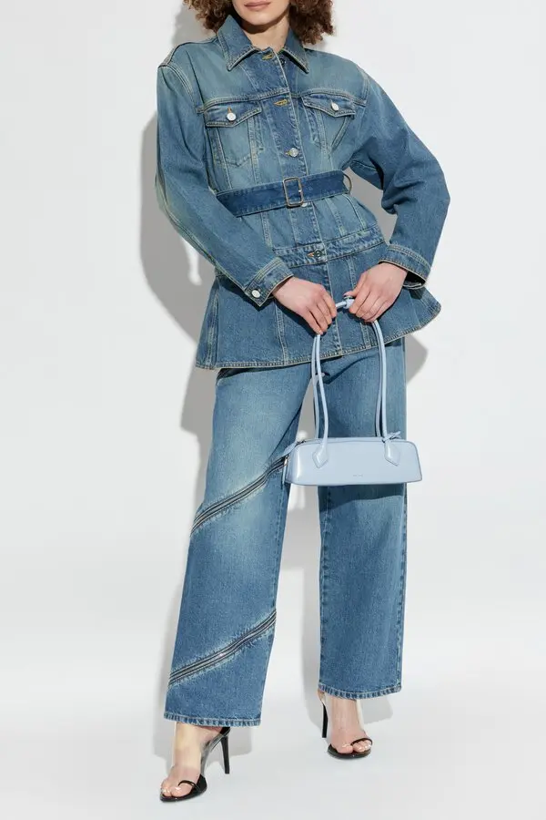 Alaïa Denim Jacket With Belt