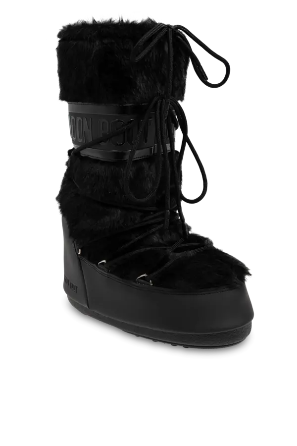 Moon Boot Icon Faux Fur Snow Boots - Black