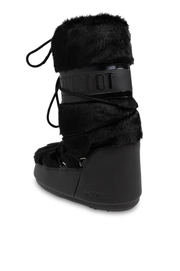 Moon Boot Icon Faux Fur Snow Boots - Black