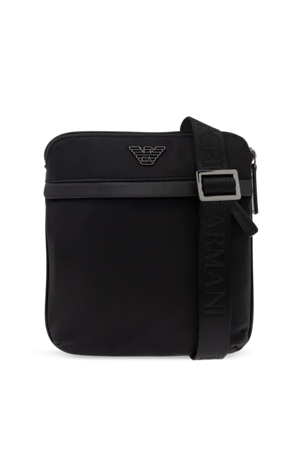 Emporio Armani Shoulder Bag With Logo - Black