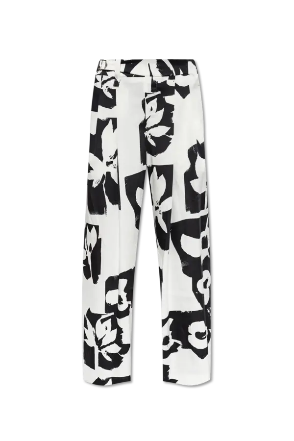 Issey Miyake Printed Wide Leg Trousers