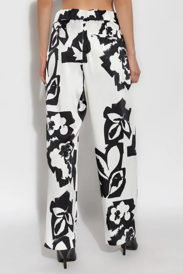 Issey Miyake Printed Wide Leg Trousers