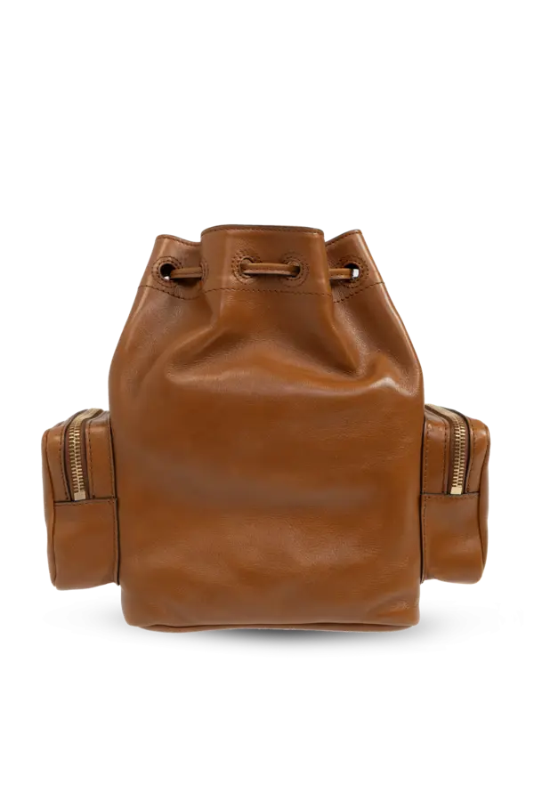 Chloé Bucket Bag With Gold Buckle And Adjustable Shoulder Strap - Brown