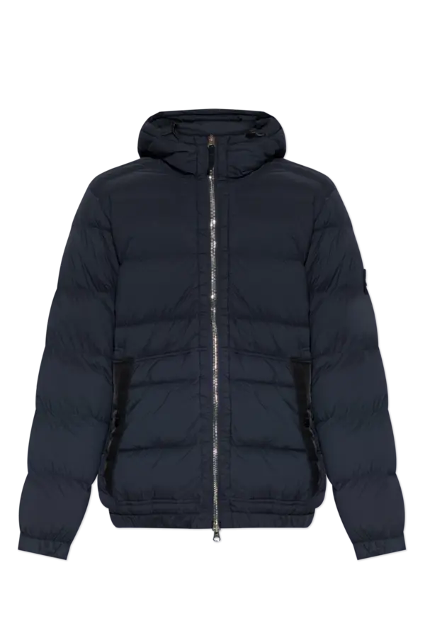 Stone Island Down Jacket With Logo