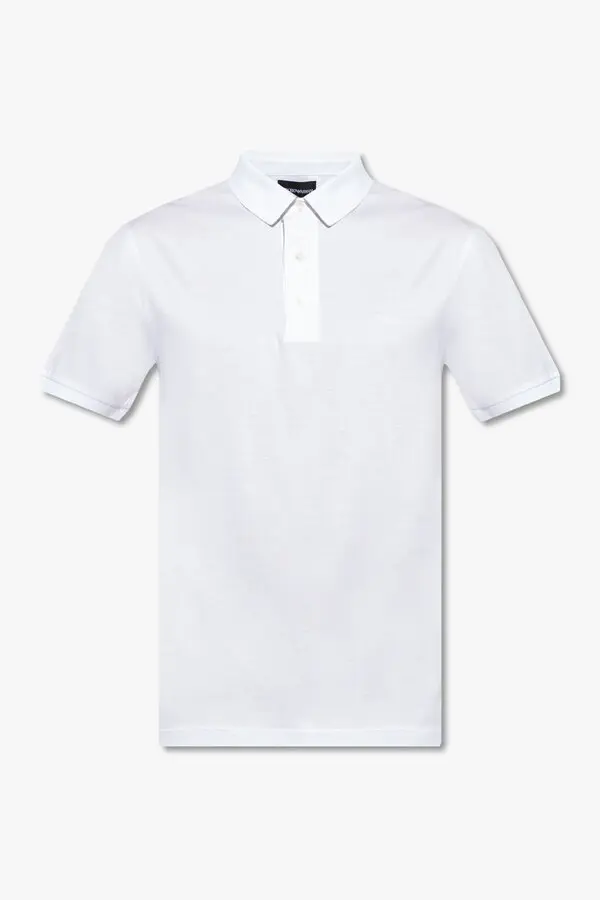 Emporio Armani Polo Shirt With Logo - White