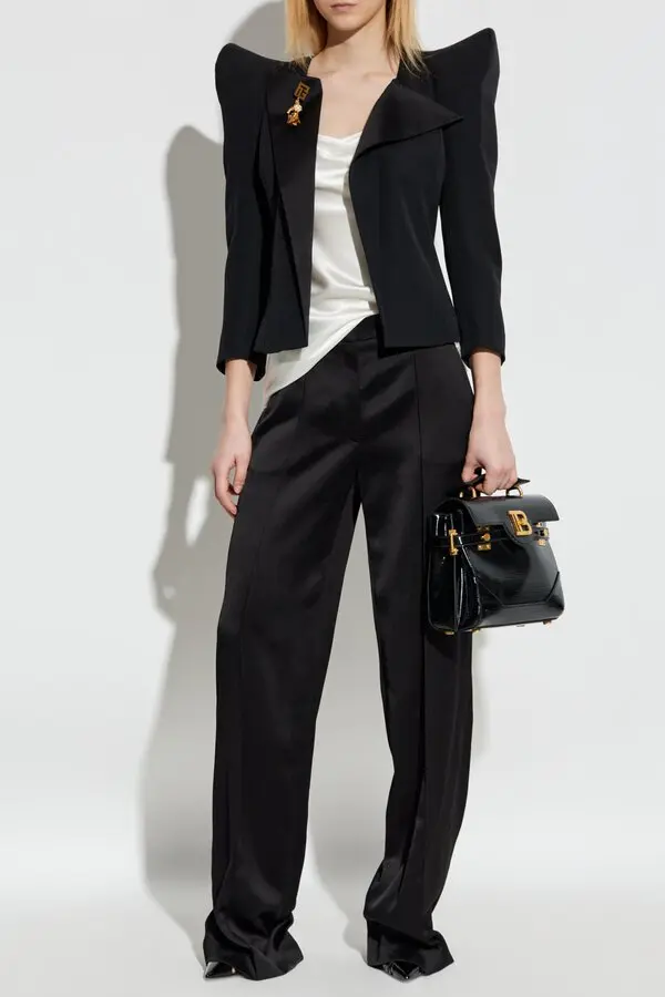 Balmain Straight Leg Trousers With Seam Detailing