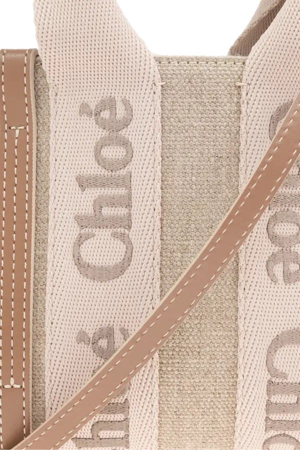 Chloé Woody Mini Shoulder Bag - Beige