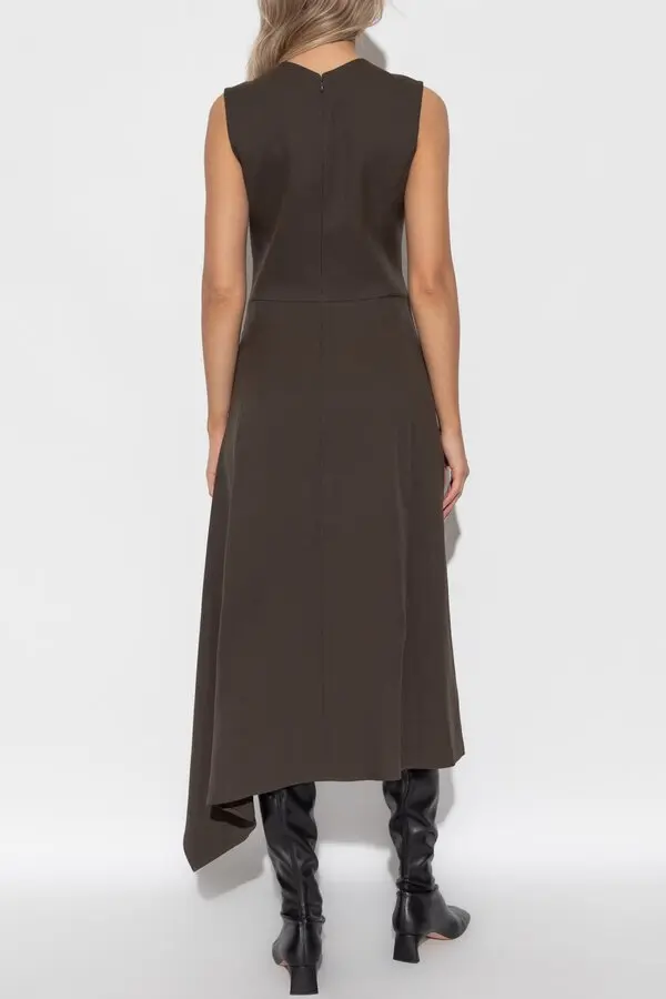 Tory Burch Sleeveless Dress With Asymmetrical Hem