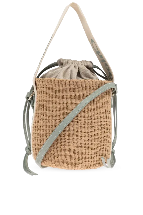 Chloé Woody Small Bucket Shoulder Bag - Beige