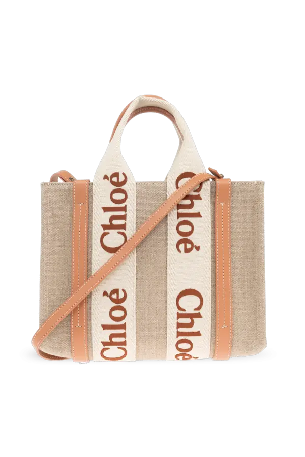 Chloé Woody Small Bag - Beige