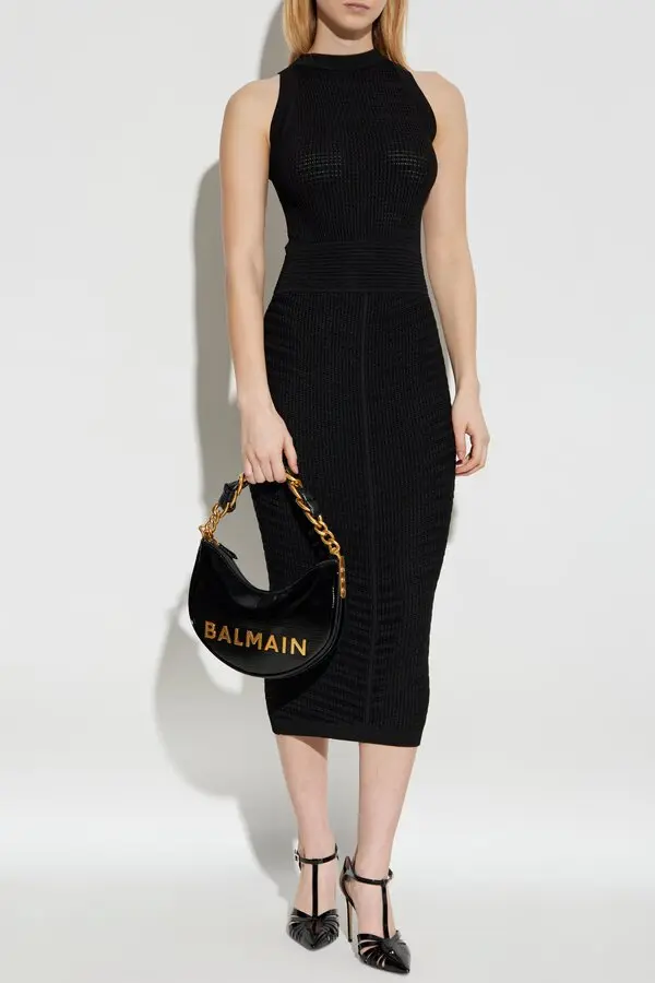 Balmain Fitted Halterneck Dress