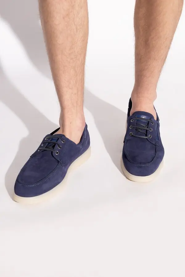GIUSEPPE ZANOTTI Suede Leather Boat Shoes