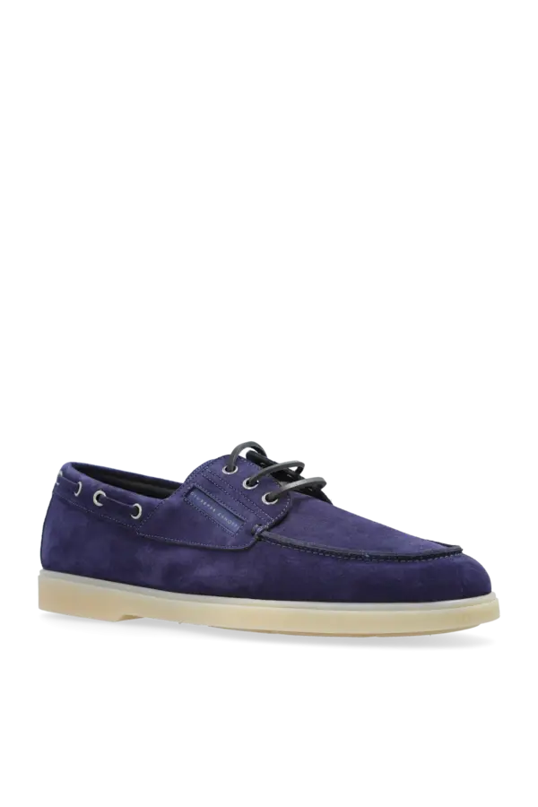 GIUSEPPE ZANOTTI Suede Leather Boat Shoes