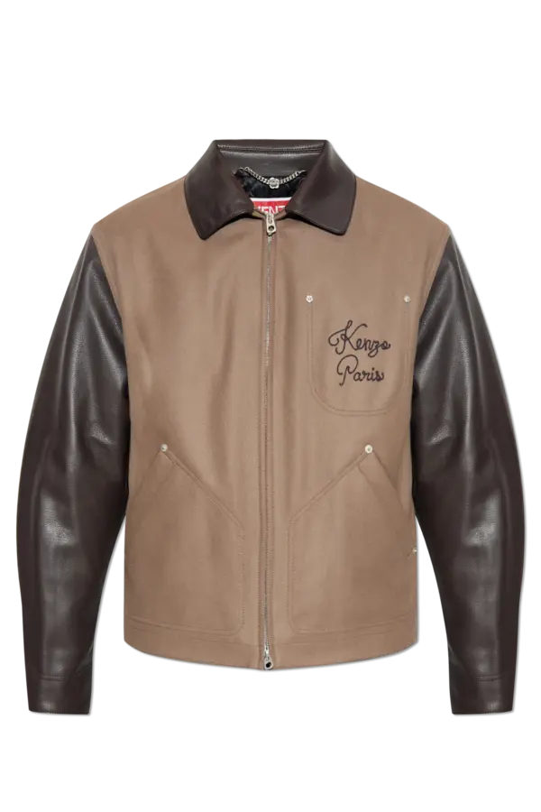 Kenzo Wool Bomber Jacket - Brown