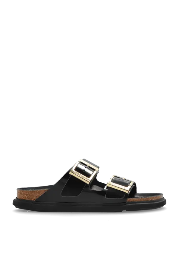 BIRKENSTOCK Arizona Droplet Buckle Slides - Black