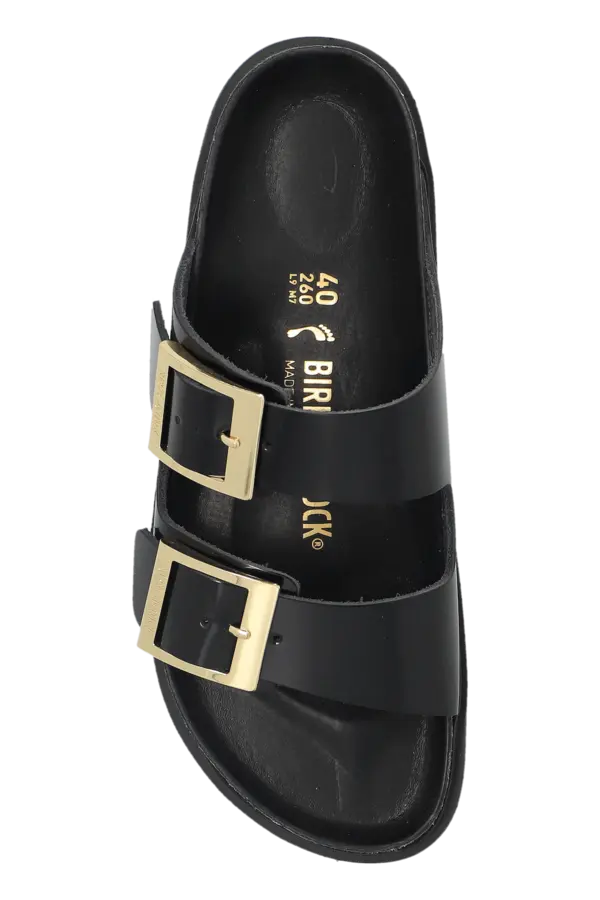 BIRKENSTOCK Arizona Droplet Buckle Slides - Black