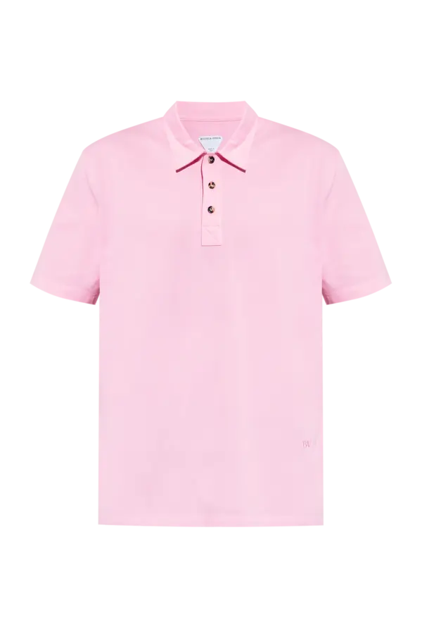 Bottega Veneta Polo With Logo - Pink