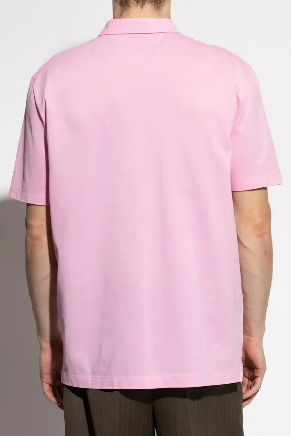Bottega Veneta Polo With Logo - Pink