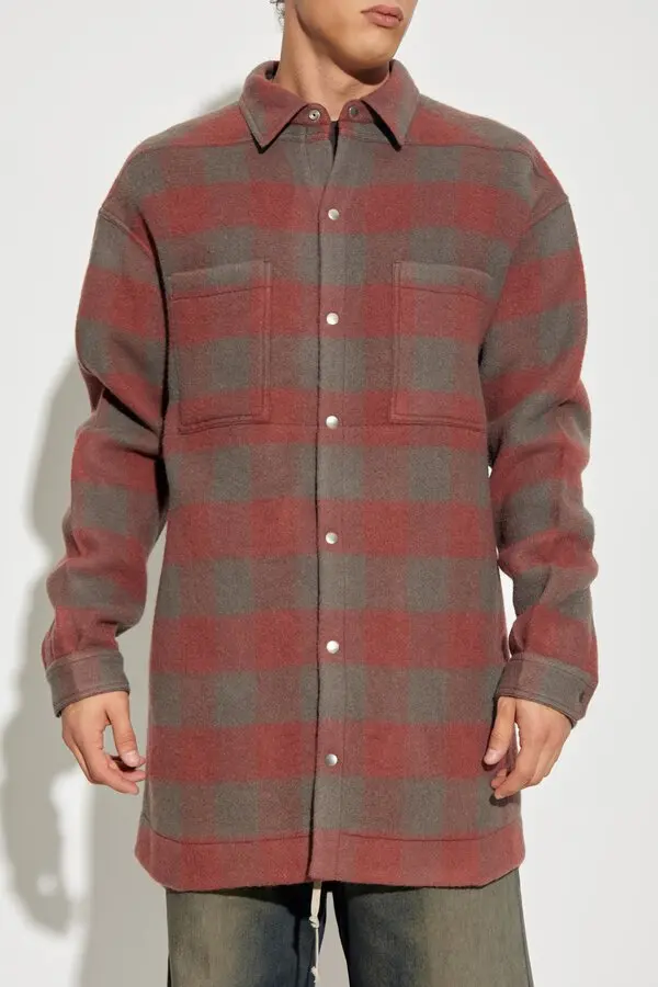 Rick Owens Oversized" Shirt - Red