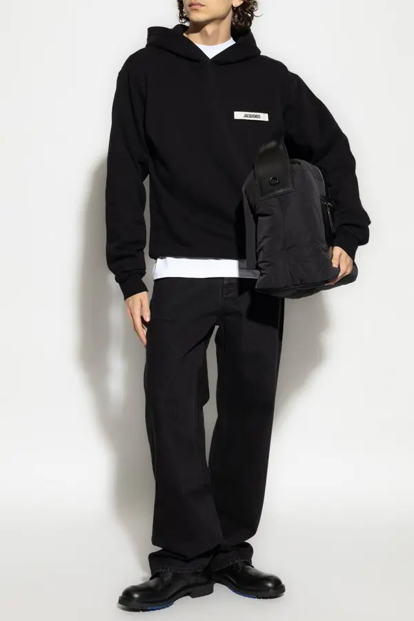 Jacquemus Logo Hoodie - Black
