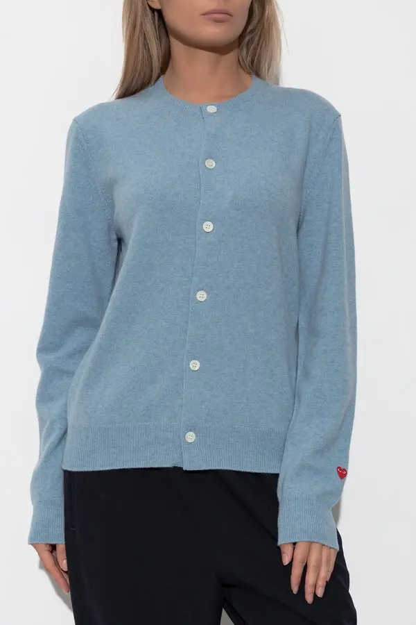 Play Comme Des Garcon Wool Cardigan