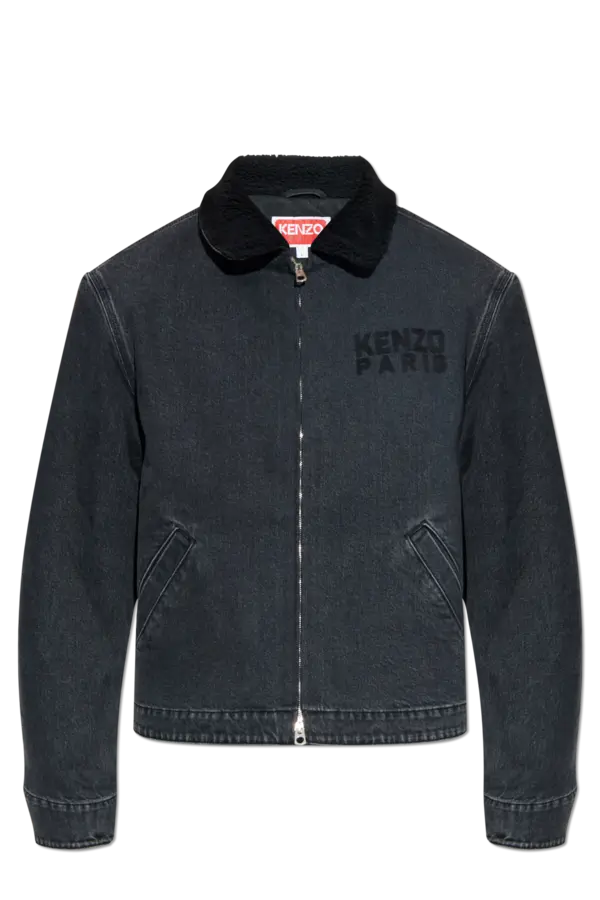 Kenzo Denim Trucker Jacket With Embroidered Logo