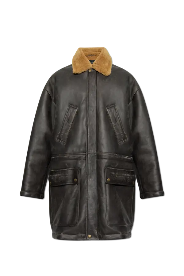 Balenciaga Lambskin Shearling Overcoat