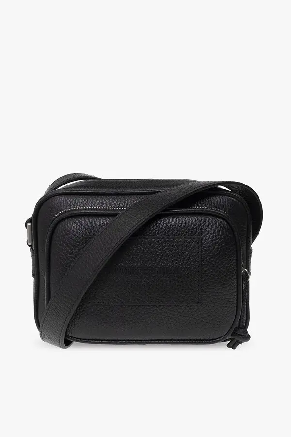 Emporio Armani Leather Shoulder Bag - Black