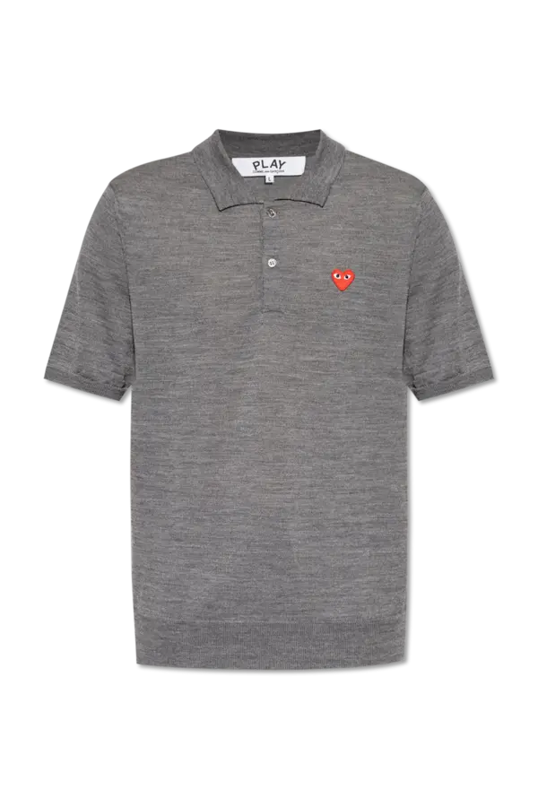 Play Comme Des Garcon Wool Polo - Grey