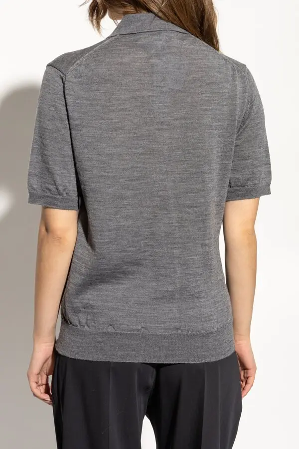 Play Comme Des Garcon Wool Polo - Grey