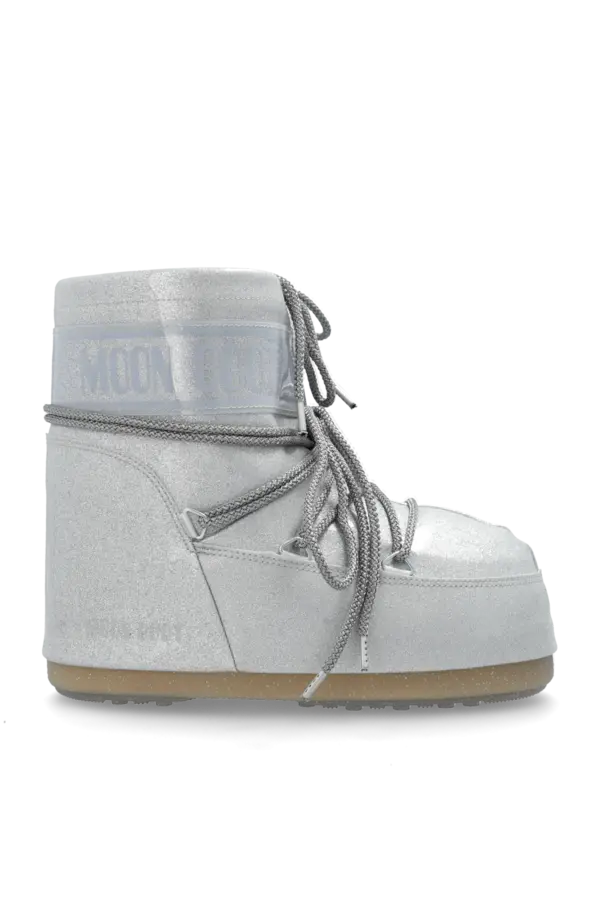 Moon Boot Icon Glitter Snow Boots - Silver