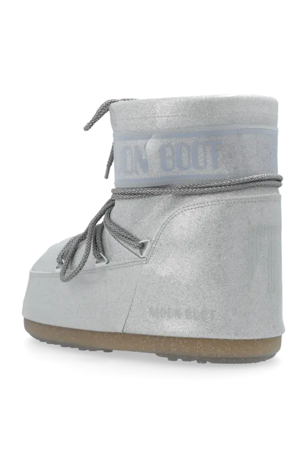 Moon Boot Icon Glitter Snow Boots - Silver