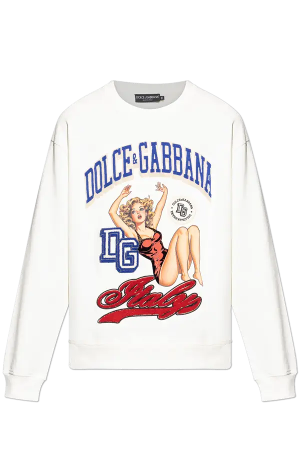 Dolce & Gabbana Sweatshirt With Patch - White