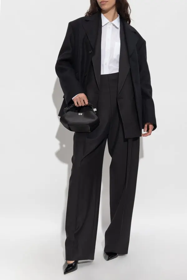 Victoria Beckham Short Coat With Raw Finish - Black