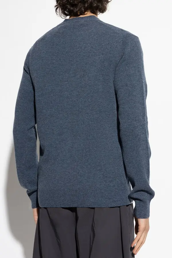 Play Comme Des Garcon Cardigan With Logo Patch - Blue