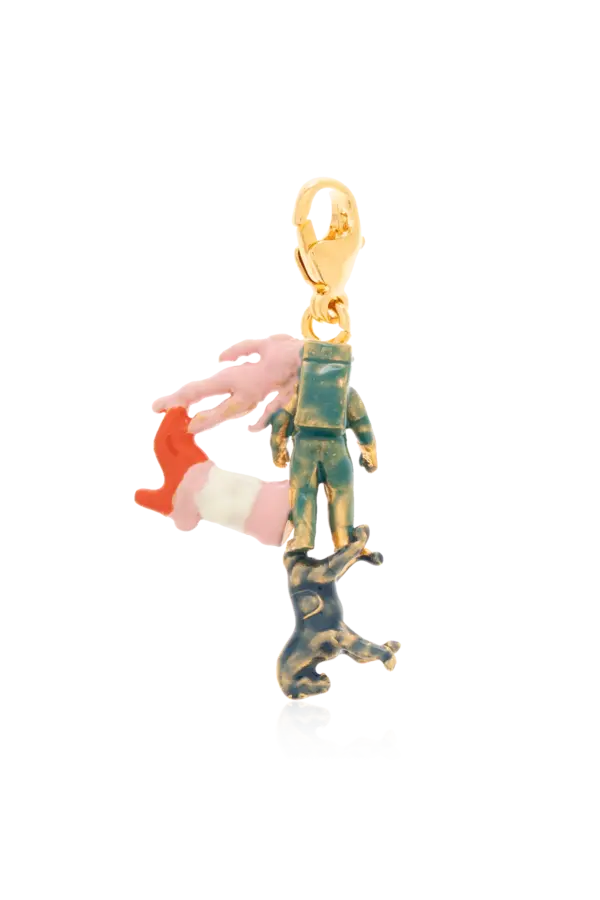 Marni Enamel Brass Pendant With Letter "p - Multicolour
