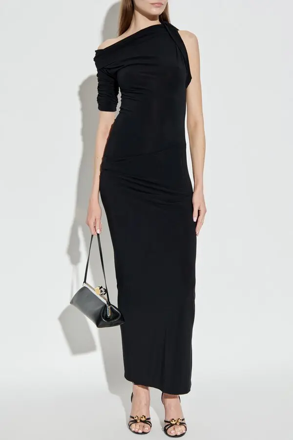Jacquemus Draped Maxi Dress - Black