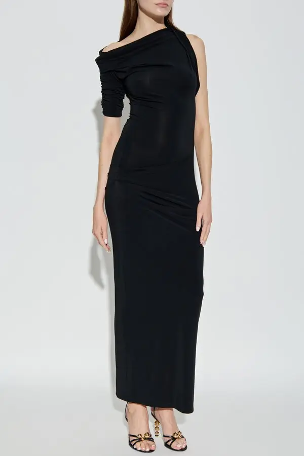 Jacquemus Draped Maxi Dress - Black