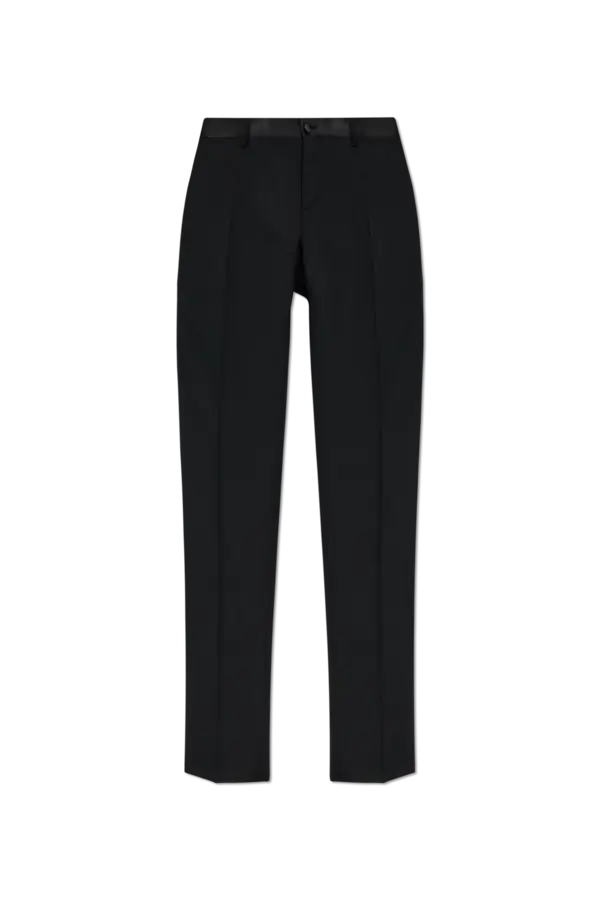 Dolce & Gabbana Wool Tuxedo Trousers - Black