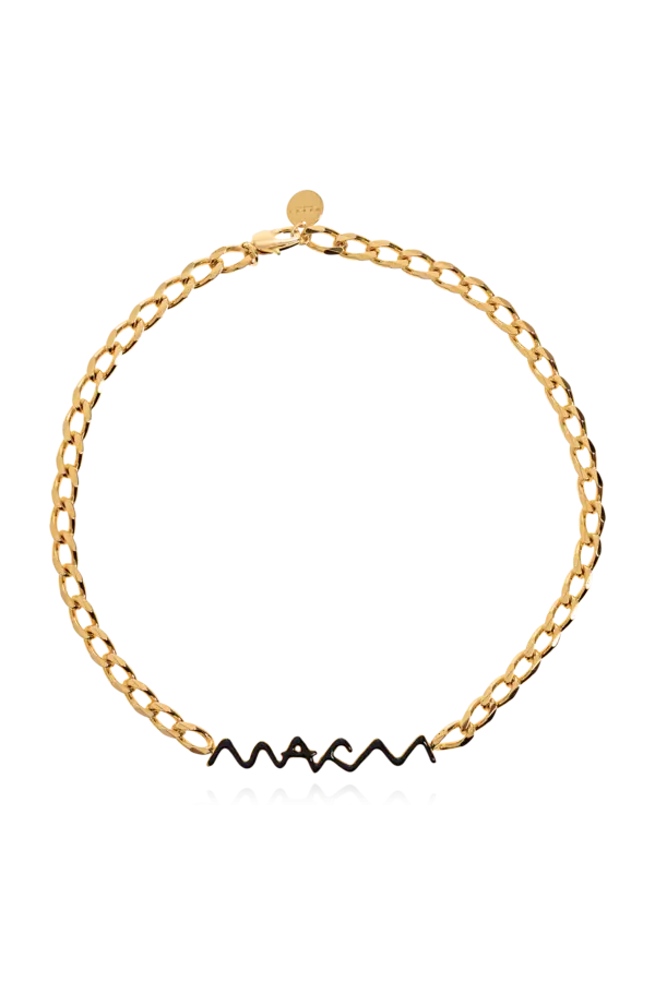 Marni Brass Necklace With Logo - Gold
