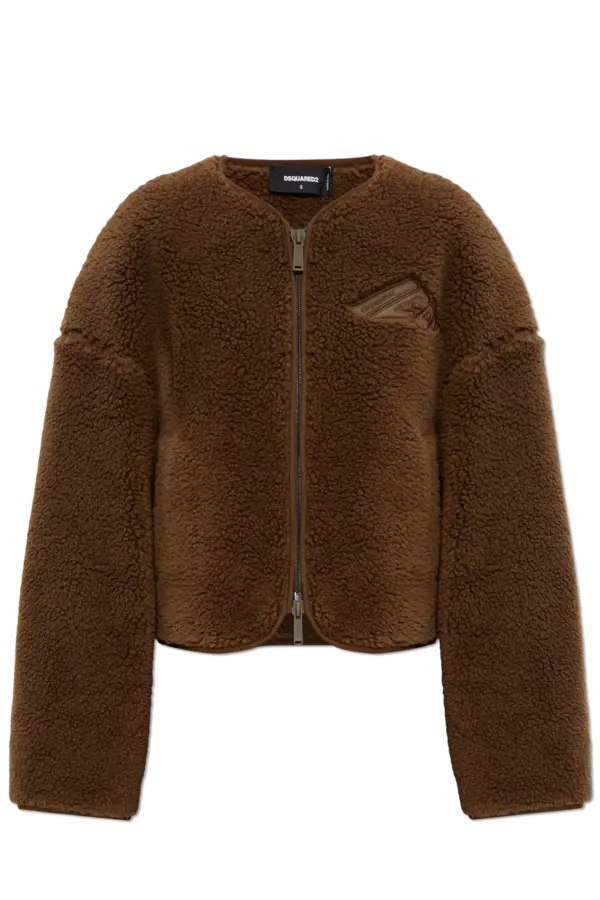 Dsquared2 Logo Fleece Jacket - Brown