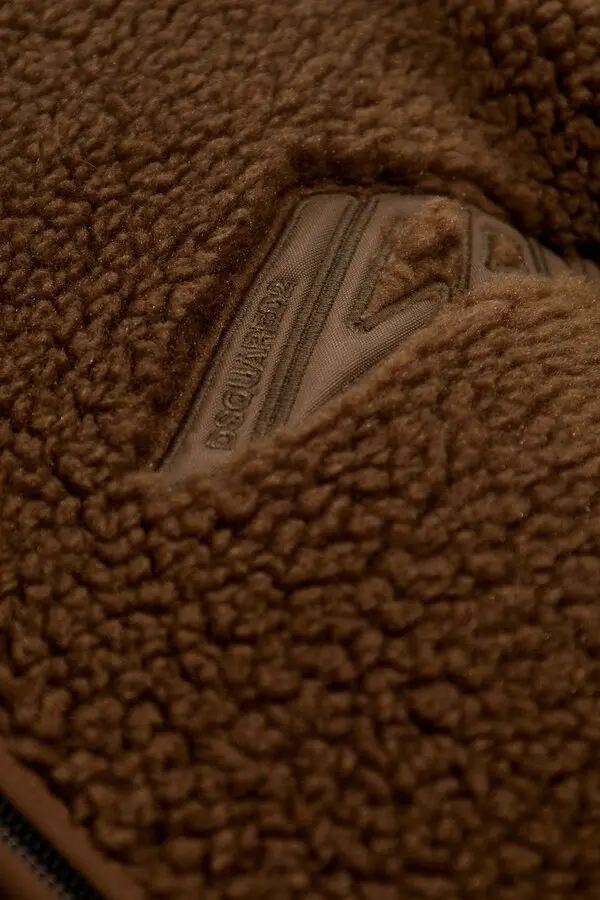 Dsquared2 Logo Fleece Jacket - Brown