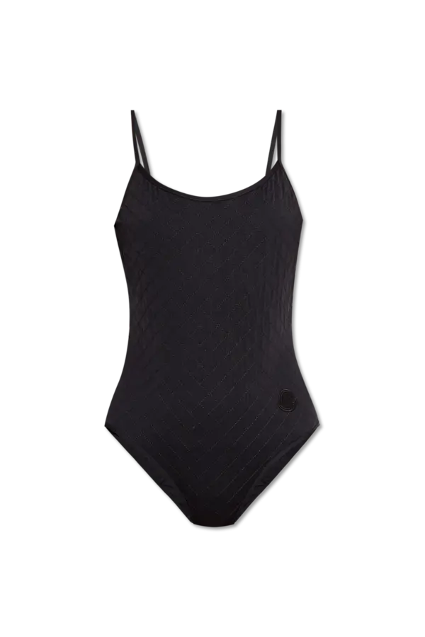 Moncler Geometric Pattern One-piece Swimsuit - Black