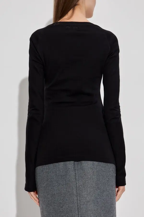 Dsquared2 Long-Sleeved Top In Black - 50% Off | Editorialist
