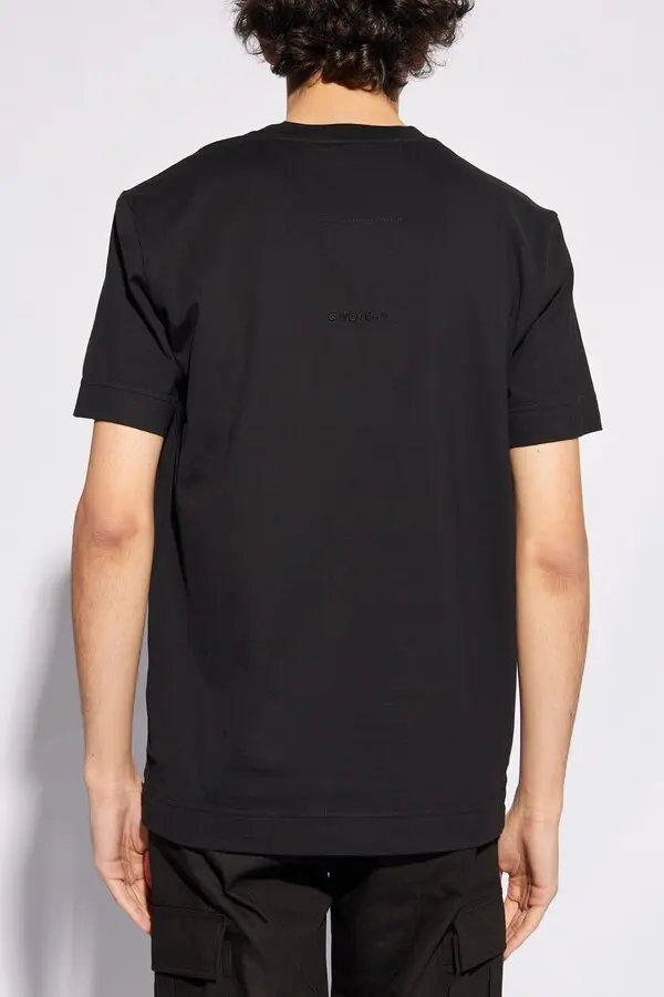 Givenchy T-shirt With Monogram - Black