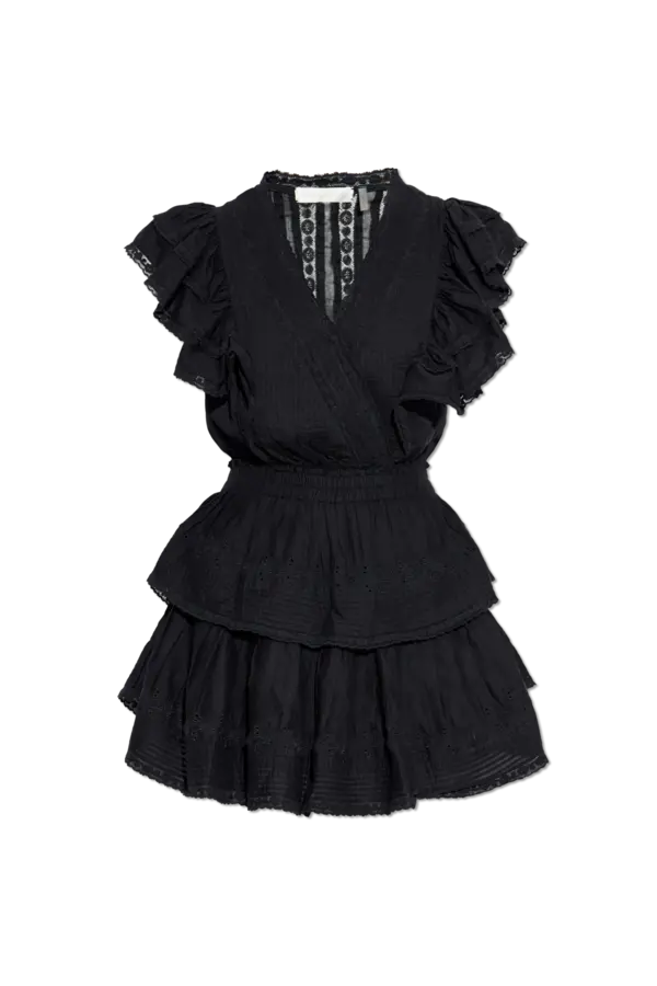 LoveShackFancy Gwen Mini Dress - Black