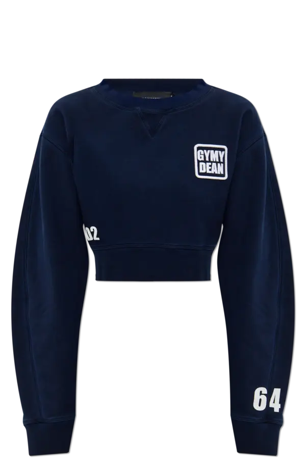 Dsquared2 Cropped Logo Sweatshirt - Navy Blue