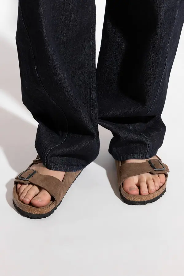 BIRKENSTOCK Arizona Bs Suede Slides - Brown