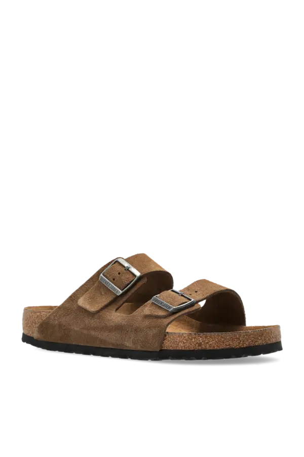 BIRKENSTOCK Arizona Bs Suede Slides - Brown