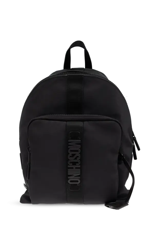 Moschino Logo Backpack - Black